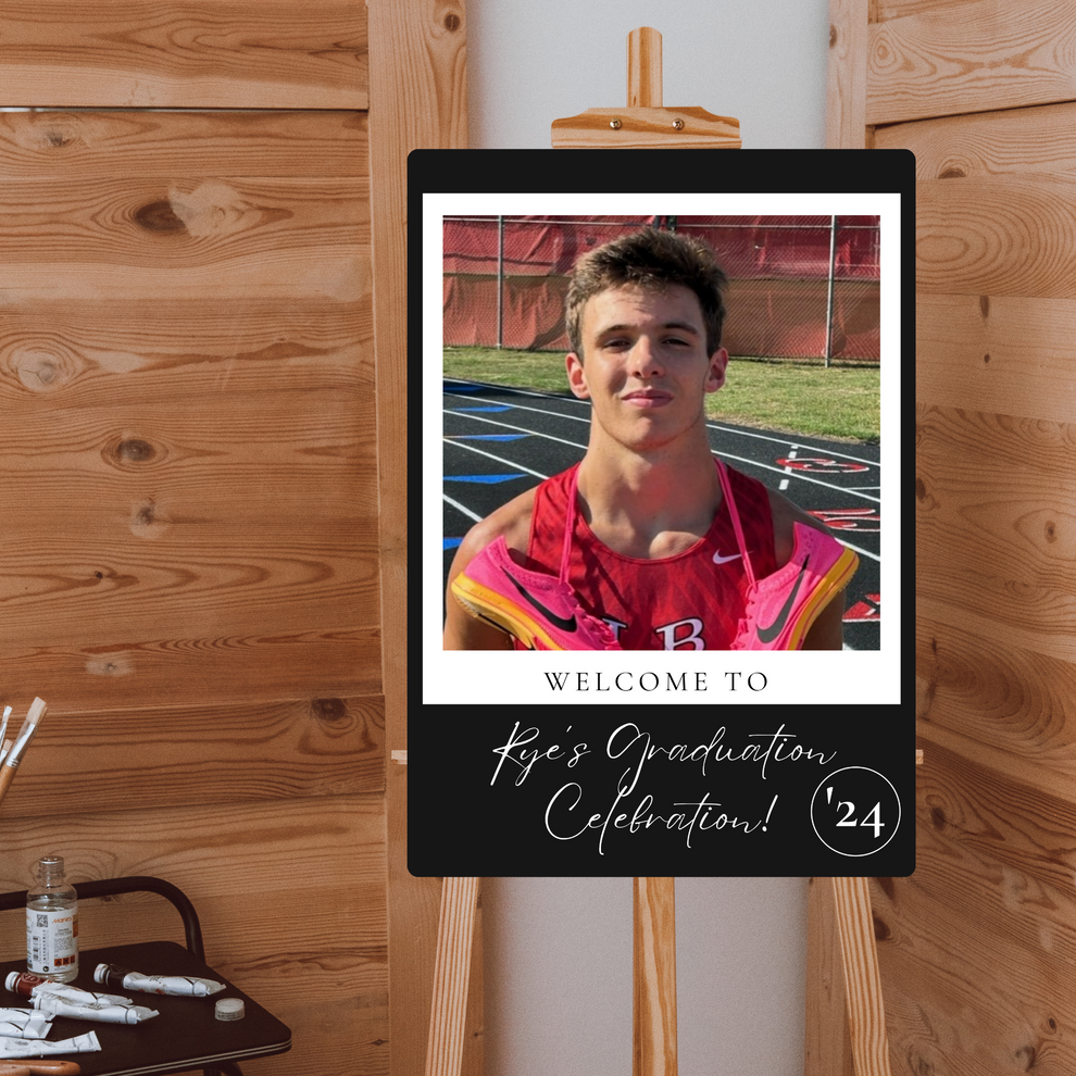 Custom Single Grad Photo Celebration Sign – GussiedUps